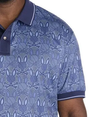 Psycho Bunny Big & Tall Reynolds Sport Polo Shirt - Blue