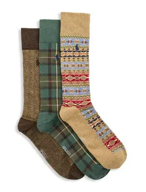 Polo Ralph Lauren 3-pack Novelty Crew Socks - Multi