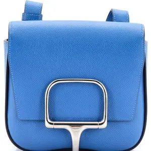 HERMES Della Cavalleria Epsom Mini Shoulder Bag - Bleu Zanzibar