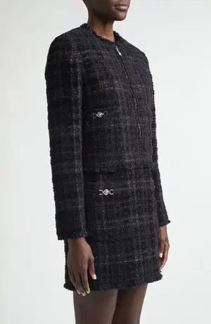 Versace Medusa '95 Metallic Tweed Jacket - Black