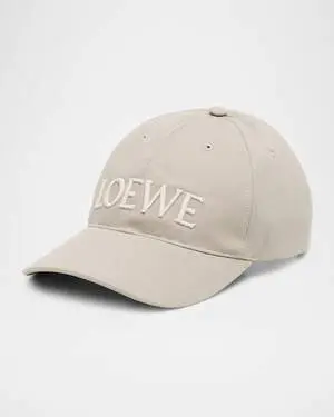 Loewe Embroidered Canvas Cap Gray