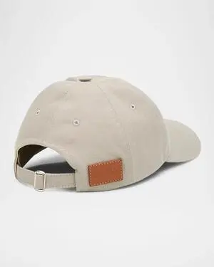 Loewe Embroidered Canvas Cap - Gray
