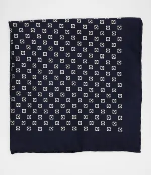 Brunello Cucinelli Men's Geometric Silk Pocket Square C2425