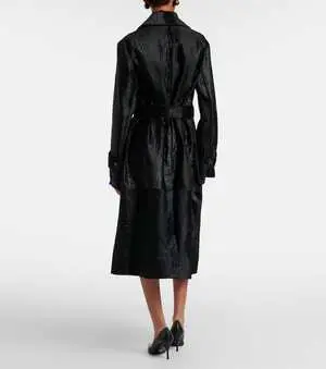 JOSEPH Auger Croc-effect Calf Hair Coat