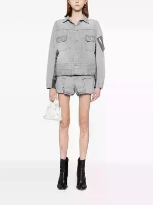 Sacai Belted Denim Cargo Shorts