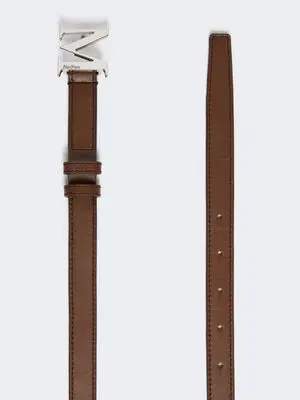 Max Mara Natural Leather Monogram Belt