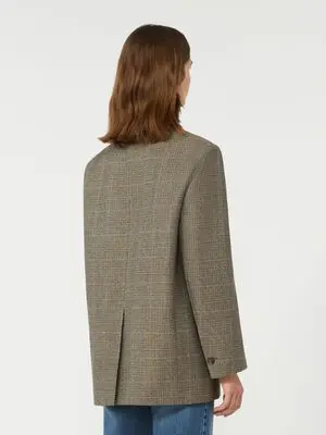 Max Mara Glen Plaid Wool Blazer