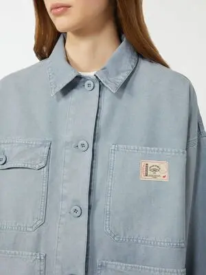 Max Mara Cotton Canvas Workwear Jacket - Light Blue