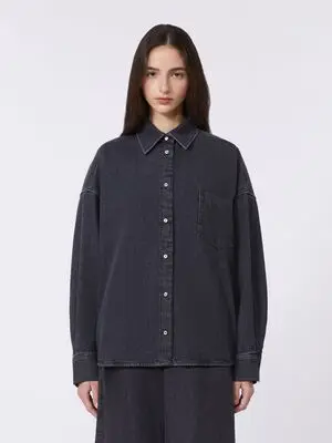 Max Mara Cotton Denim Oversized Shirt
