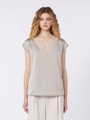 Max Mara Satin Top - Nudo