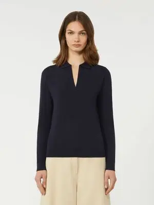 Max Mara Viscose Polo-neck Sweater
