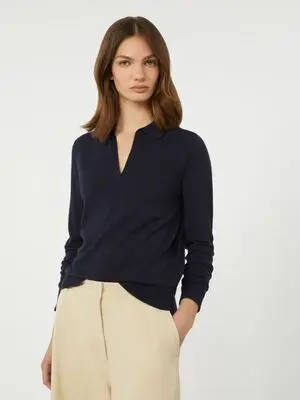 Max Mara Viscose Polo-neck Sweater