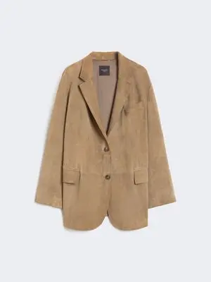 Max Mara Single-breasted Suede Blazer