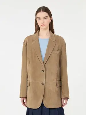 Max Mara Single-breasted Suede Blazer