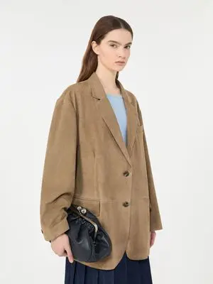 Max Mara Single-breasted Suede Blazer