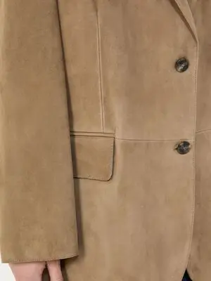 Max Mara Single-breasted Suede Blazer