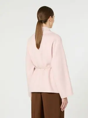 Max Mara Wool, Cashmere And Silk Robe Coat - Pink
