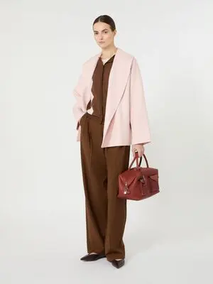 Max Mara Wool, Cashmere And Silk Robe Coat - Pink