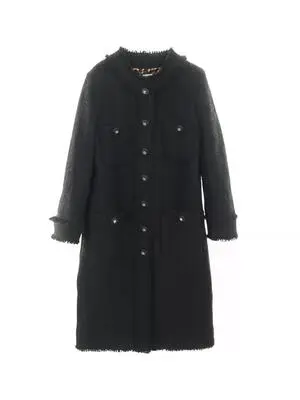 Dolce & Gabbana 2000s Dg Logo-button Single-breasted Tweed Coat