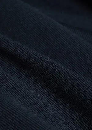 AURELIEN Wool Polo Shirt - Navy
