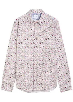 Paul Smith Patterned Tailored Fit Stretch-cotton Shirt - Multicoloured 1