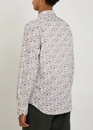 Paul Smith Patterned Tailored Fit Stretch-cotton Shirt - Multicoloured 1