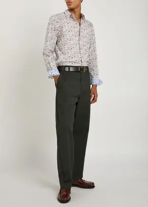 Paul Smith Patterned Tailored Fit Stretch-cotton Shirt - Multicoloured 1