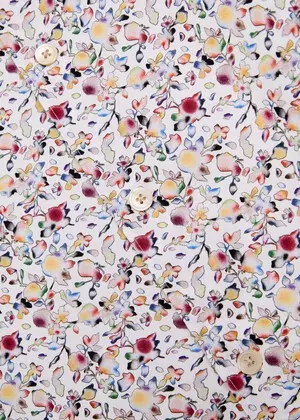 Paul Smith Patterned Tailored Fit Stretch-cotton Shirt - Multicoloured 1