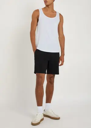 BOSS Logo-embroidered Ribbed Cotton Tank
