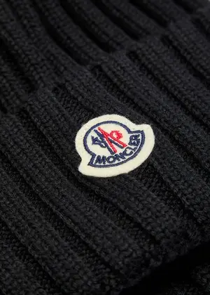 Moncler Wool Bobble Hat - Black