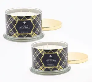 HOMEWORX BY SLATKIN + CO. As Is S/2 18oz Midnight Candle - One-color