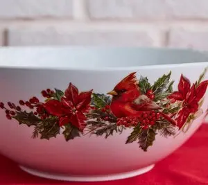 HOME REFLECTIONS As Is 10' Holiday Serving Bowl