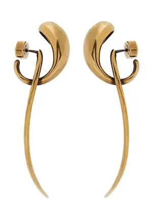 KHAITE Cyclone Antique 18kt Gold-Plated Drop Earrings