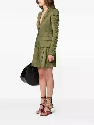 Nina Ricci Crinkled Ruffled-sleeves Blazer