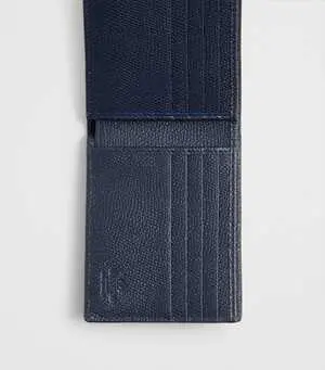 Valentino Garavani Leather Vlogo Signature Bifold Wallet - Blue