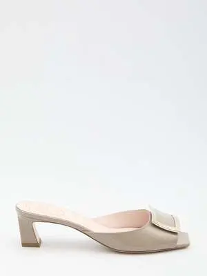 ROGER VIVIER Trompette Metal Mules - Beige