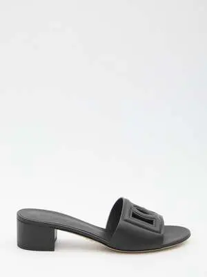 Dolce & Gabbana Calfskin Mules - Black