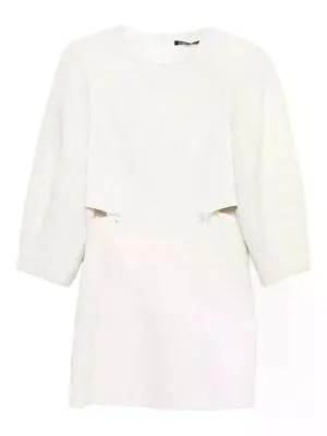 Maje Cut-out Bow Cotton Dress - White