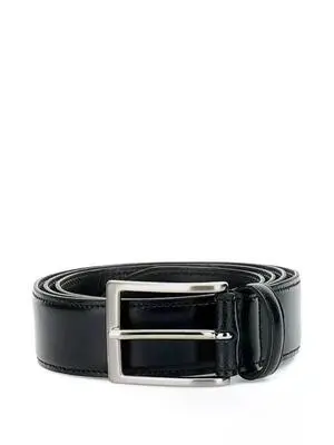 ALBERTO LUTI Square-buckle Leather Belt - Black