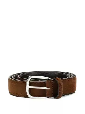 ALBERTO LUTI Square-buckle Belt - Brown