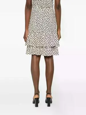 Chloé Mini Polka-dot Ruffle Skirt