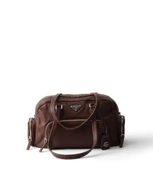 Prada Washed Leather Top-handle Bag - Brown