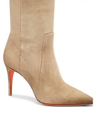 Santoni Suede High-heel Boots - Rust/copper