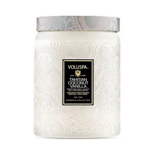 Voluspa Tahitian Coconut Vanilla Large Jar Candle - No Color