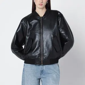ANINE BING Regenerated-leather Bomber Jacket
