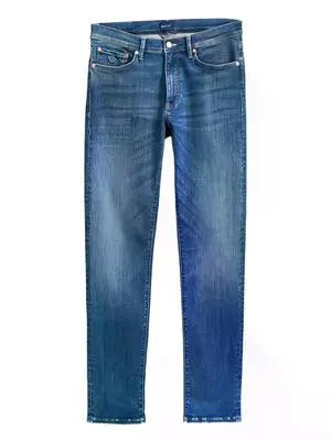 Gant Logo Pocket Straight Leg Jeans - Blue
