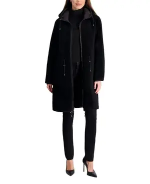 Gorski Shearling Parka Coat Reversible To Nylon