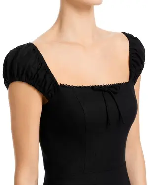 WAYF Carina Cap Sleeve Midi Dress