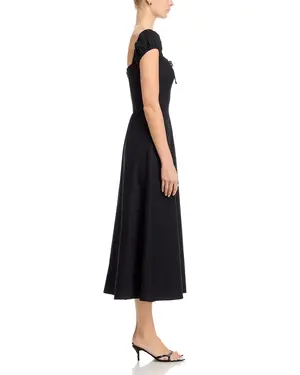 WAYF Carina Cap Sleeve Midi Dress