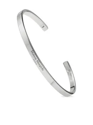 MAISON MARGIELA Logo Cuff Bracelet - Silver